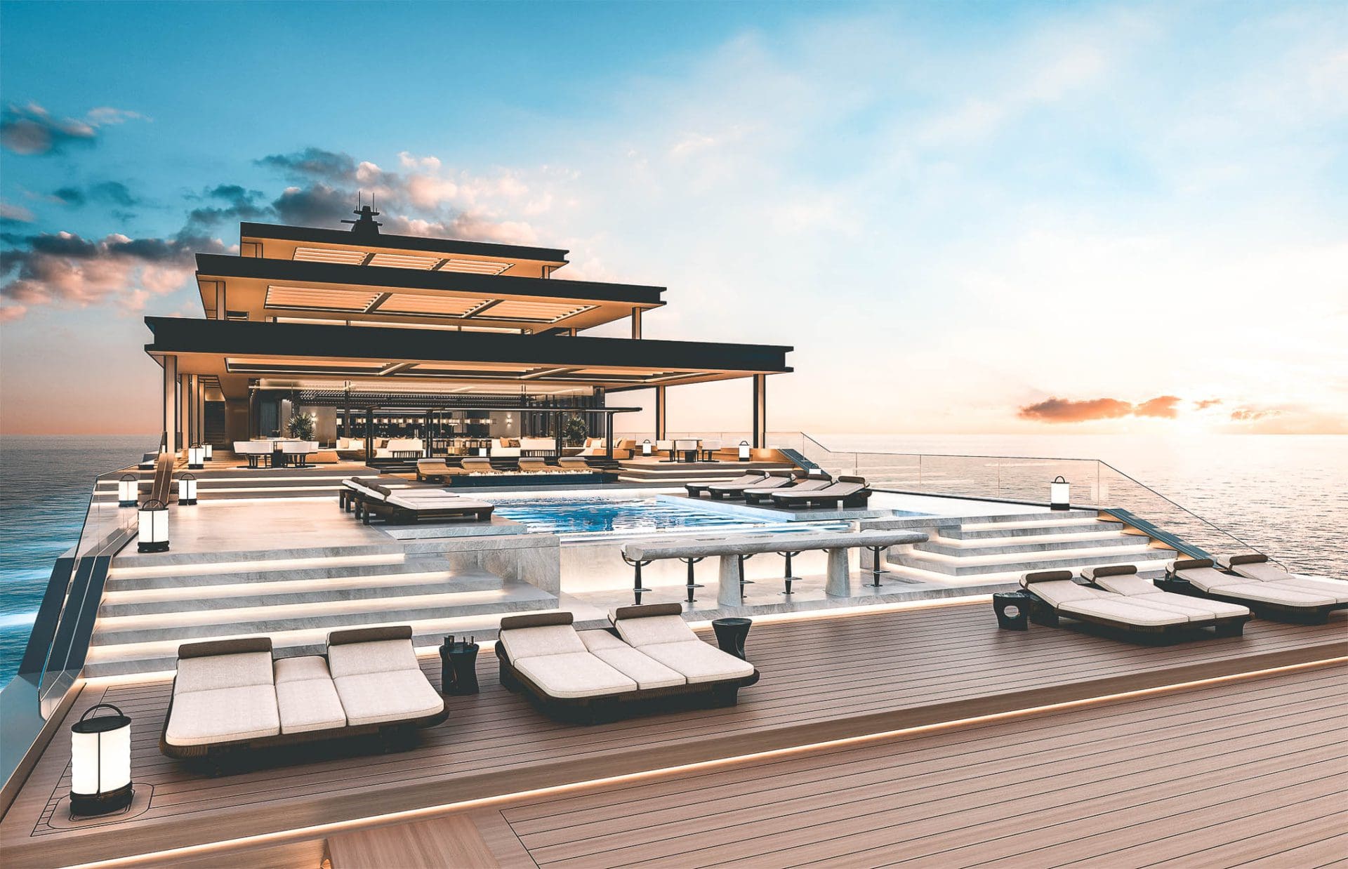 Dit 130 meter lange megajacht krijgt een eigen beachclub | MANIFY